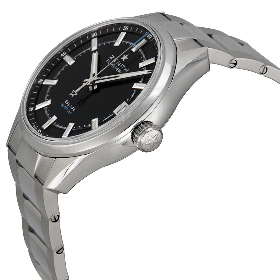 Zenith El Primero Espada Black Dial Stainless Steel Men's Watch 03.2170 ...