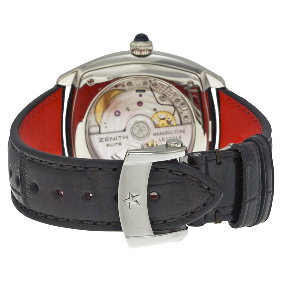 Zenith Elite Heritage Star Moonphase Silver Dial Brown Leather Ladies ...