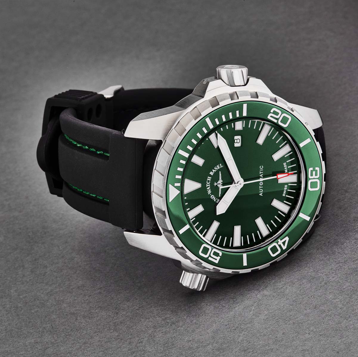 Zeno Professional Diver Automatic Green Dial Men's Watch 6603-2824-A8 ...