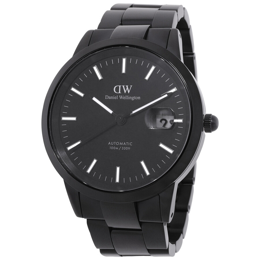 Daniel Wellington Iconic Link Automatic Black Dial Watch DW00100753 7315030061185 - Watches ...