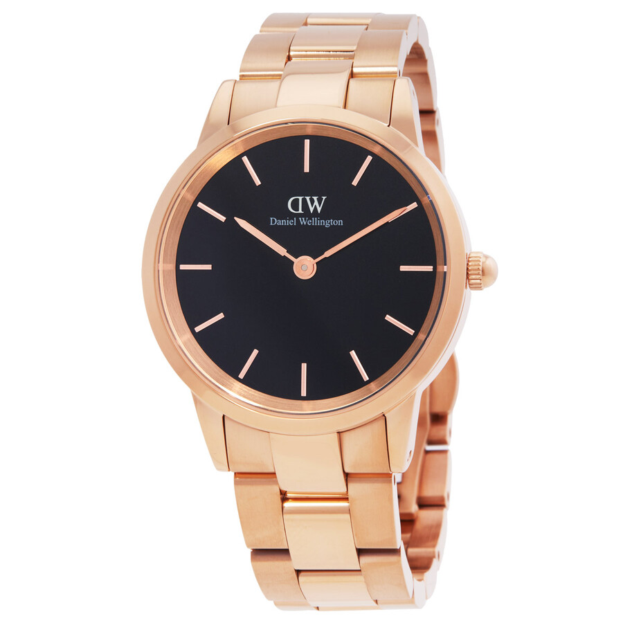 Daniel Wellington Iconic Link Quartz Black Dial Watch DW00100210 ...