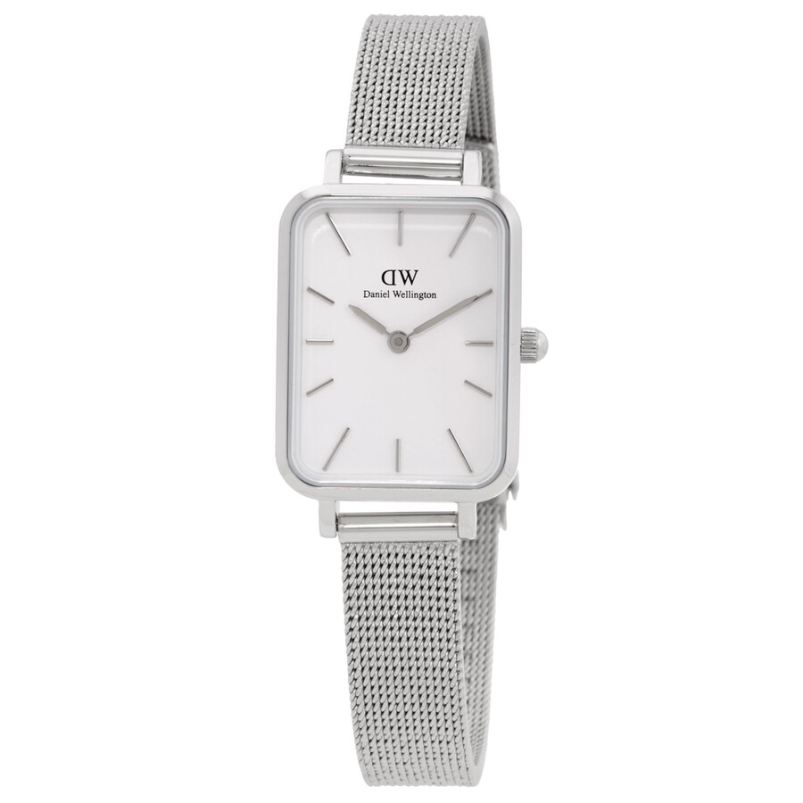 Daniel Wellington Quadro Quartz Eggshell White Dial Ladies Watch ...