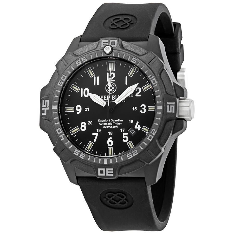 Deep Blue DayNight Guardian Automatic Men's Watch DNGUARDFLATSIL ...