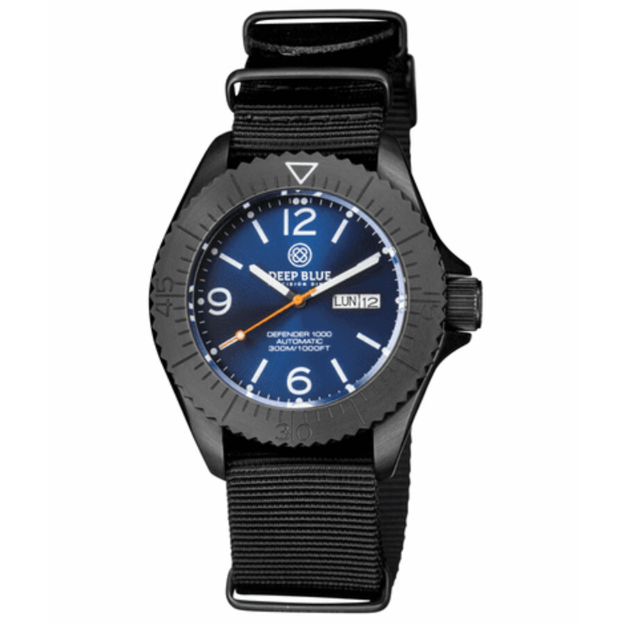 Deep Blue Defender 1000 44MM Automatic Blue Dial Unisex Watch ...