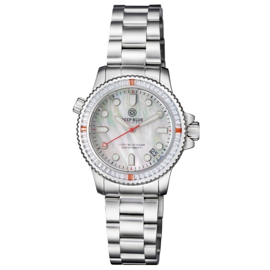 Deep Blue Diver 'lizzy Blue' Quartz Crystal Ladies Watch ...