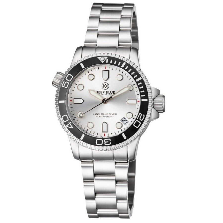 Deep Blue Lizzy Blue Quartz Silver Dial Ladies Watch ...