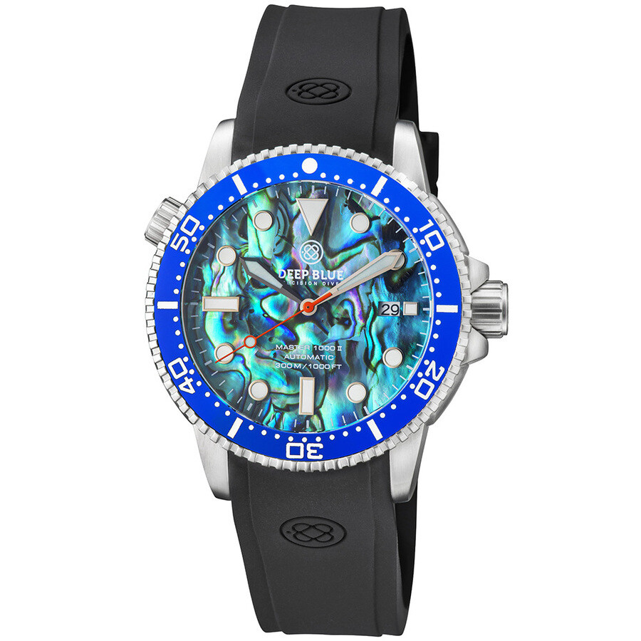 Deep Blue Master 1000 Automatic Blue Abalone Dial Unisex Watch ...