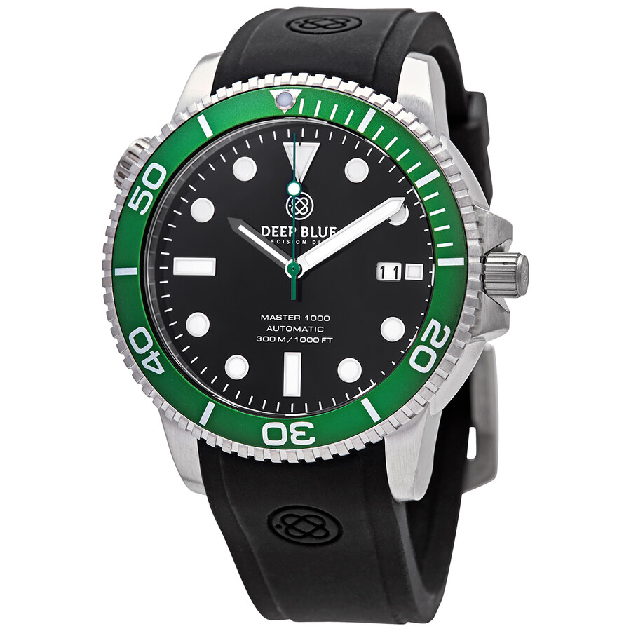 Deep Blue Master 1000 Automatic Diver Men's Watch MAS1KGRNBEZ - Watches ...