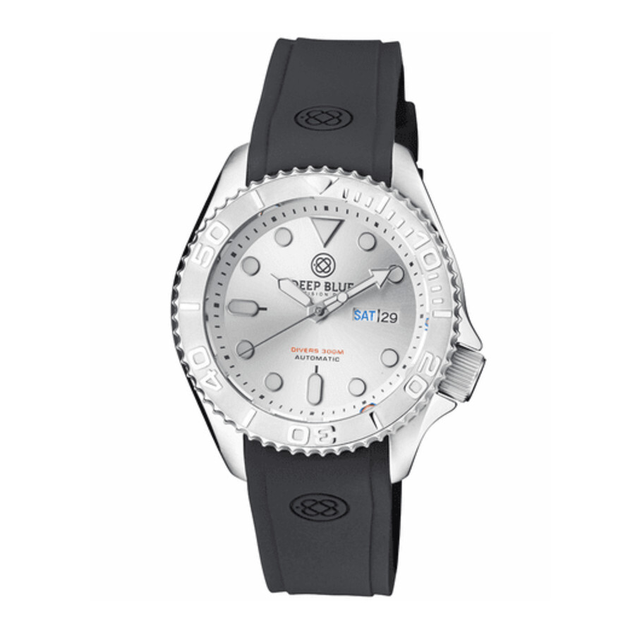 Deep Blue Military Diver Automatic Silver Dial Men's Watch ...