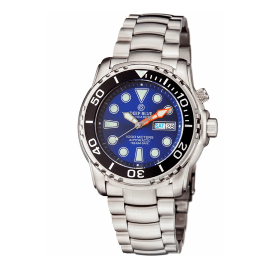 Deep Blue Pro Sea Diver 1000 Automatic Blue Dial Men's Watch ...