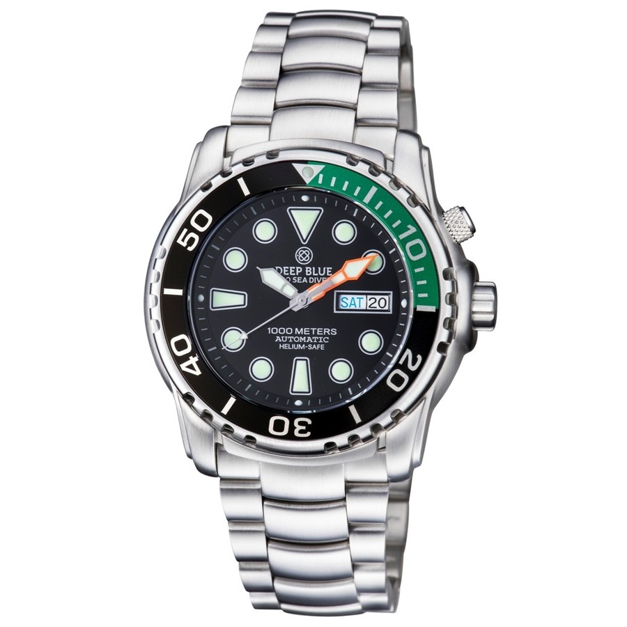Deep Blue Pro Sea Diver I Automatic Black Dial Men's Watch ...