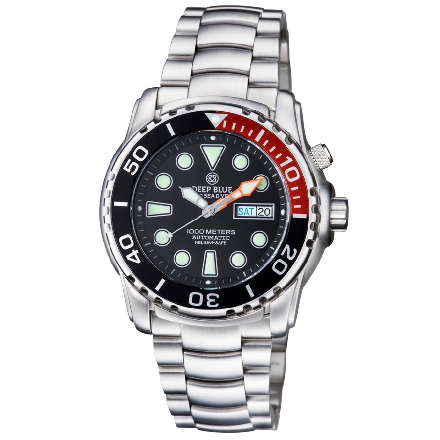 Deep Blue Pro Sea Diver I Automatic Black Dial Men's Watch ...