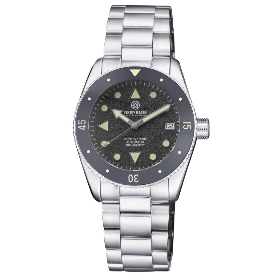 Deep Blue Skin Diver 300 Automatic Black Dial Men's 40 mm Watch ...