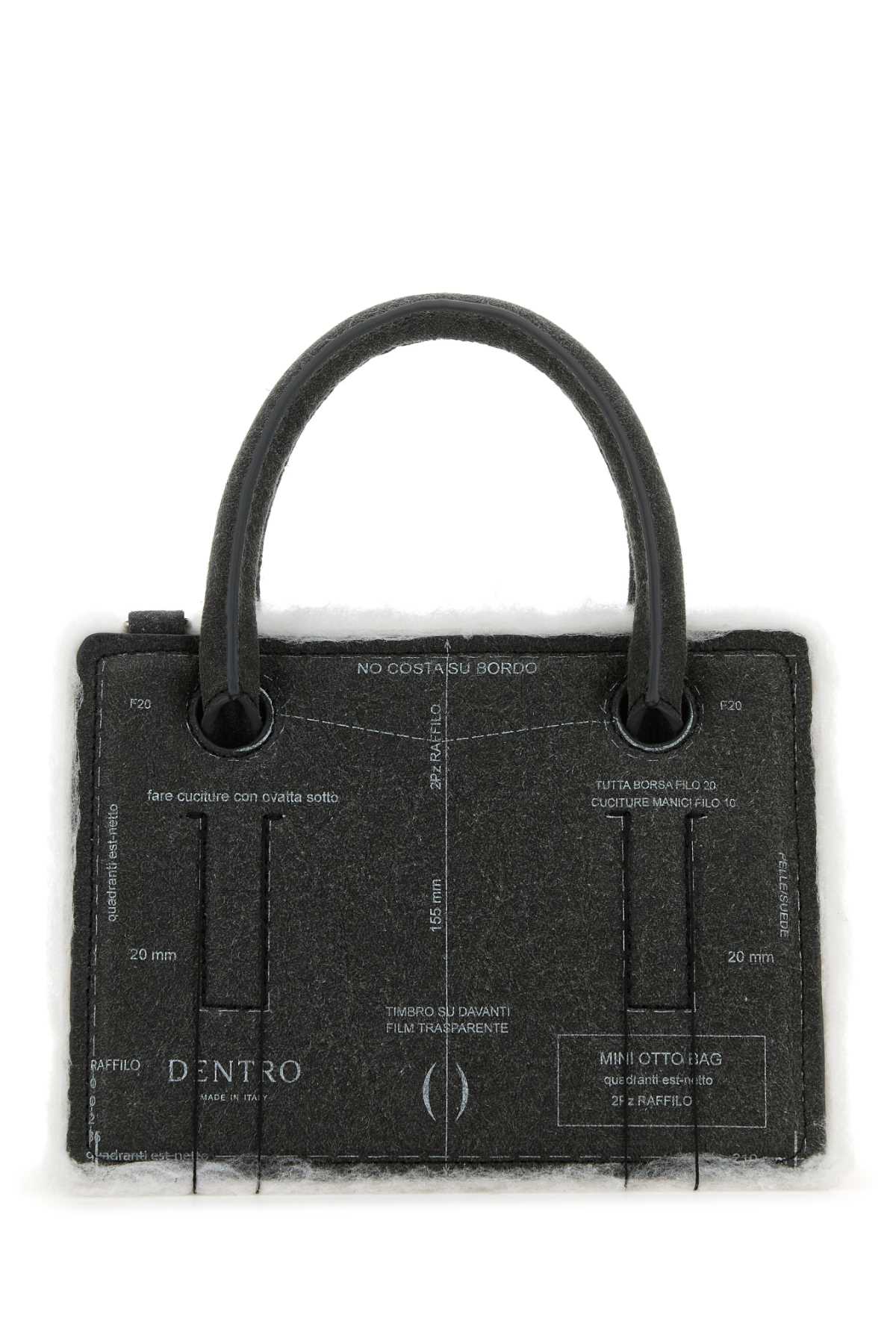 Dentro Grey Leather Mini Otto Handbag 24SDNBO005 PAPER - Handbags ...