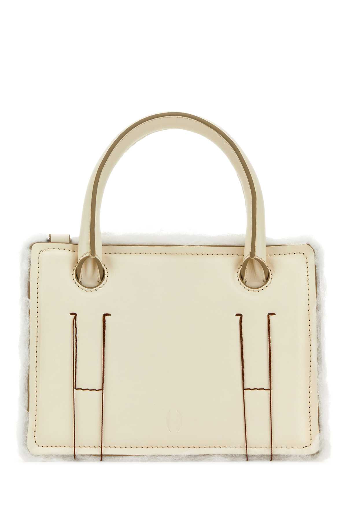 Dentro Ivory Leather Mini Otto Handbag 23WDNBO002 CREAM - Handbags ...