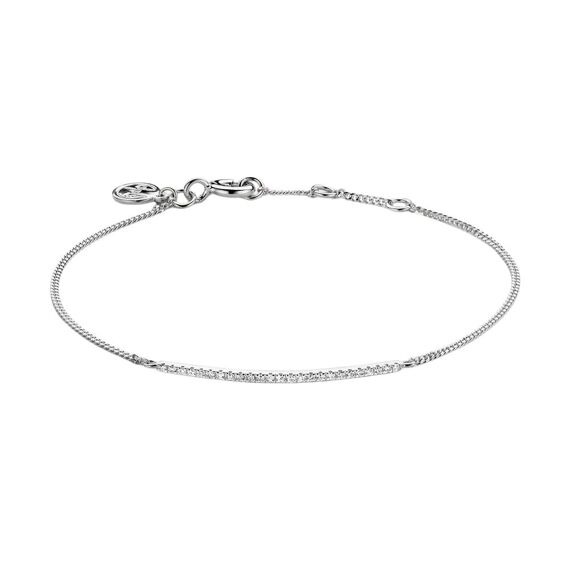 Diamanti Per Tutti Ladies Silver Linea Diamond Embellished Bracelet ...
