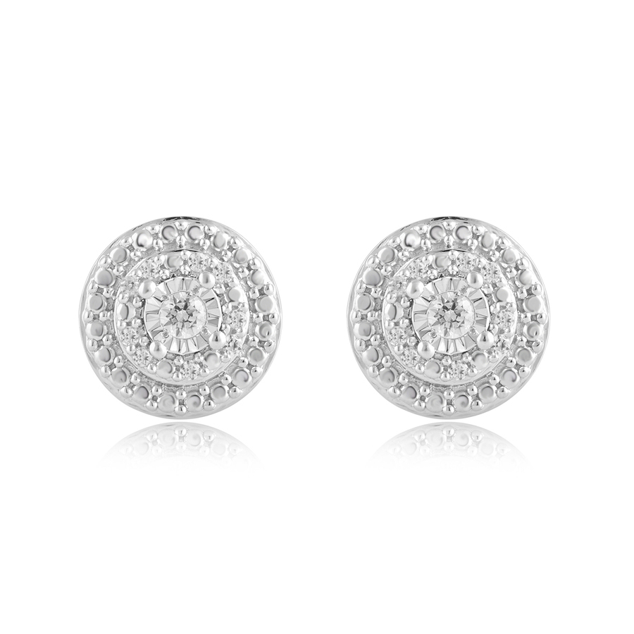 Diamondmuse Diamond Muse 0.10 cttw White Gold Over Sterling Silver ...