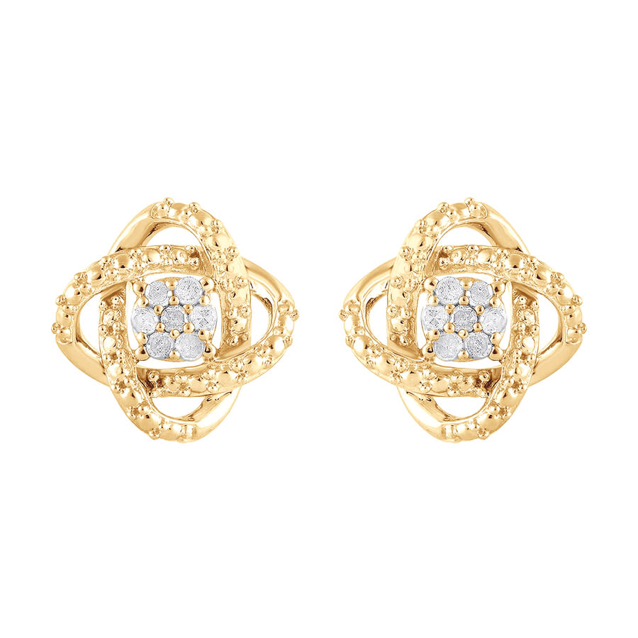 Diamondmuse Diamond Muse 0.10 cttw Yellow Gold Over Sterling Silver ...