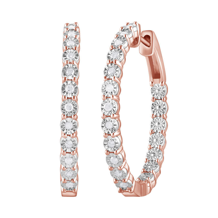 Diamondmuse Diamond Muse 0.25 cttw Rose Gold Over Sterling Silver ...