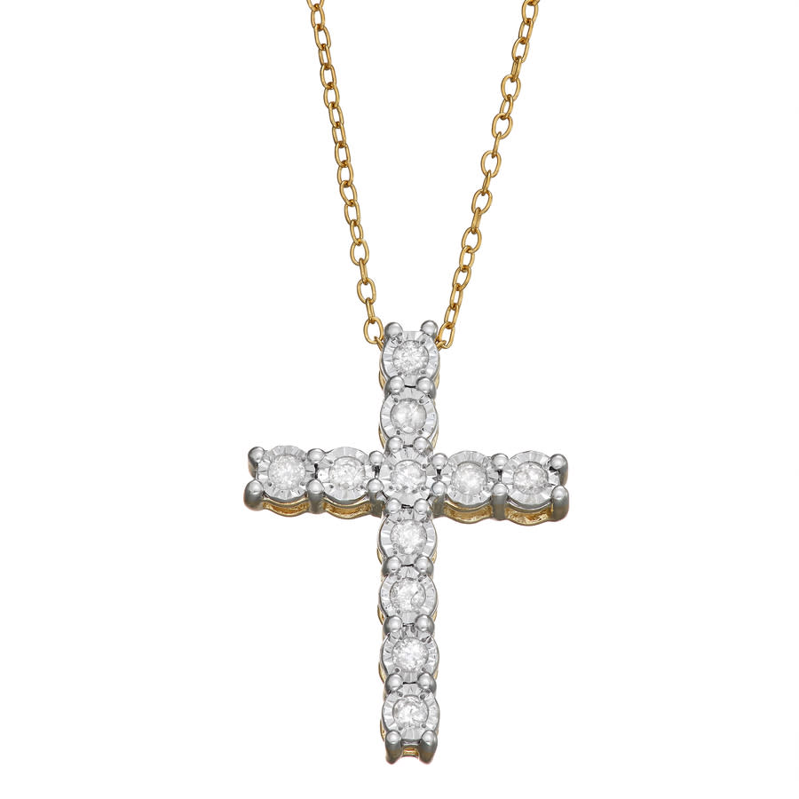 Diamondmuse Diamond Muse 0.25 cttw Yellow Gold Over Sterling Silver ...