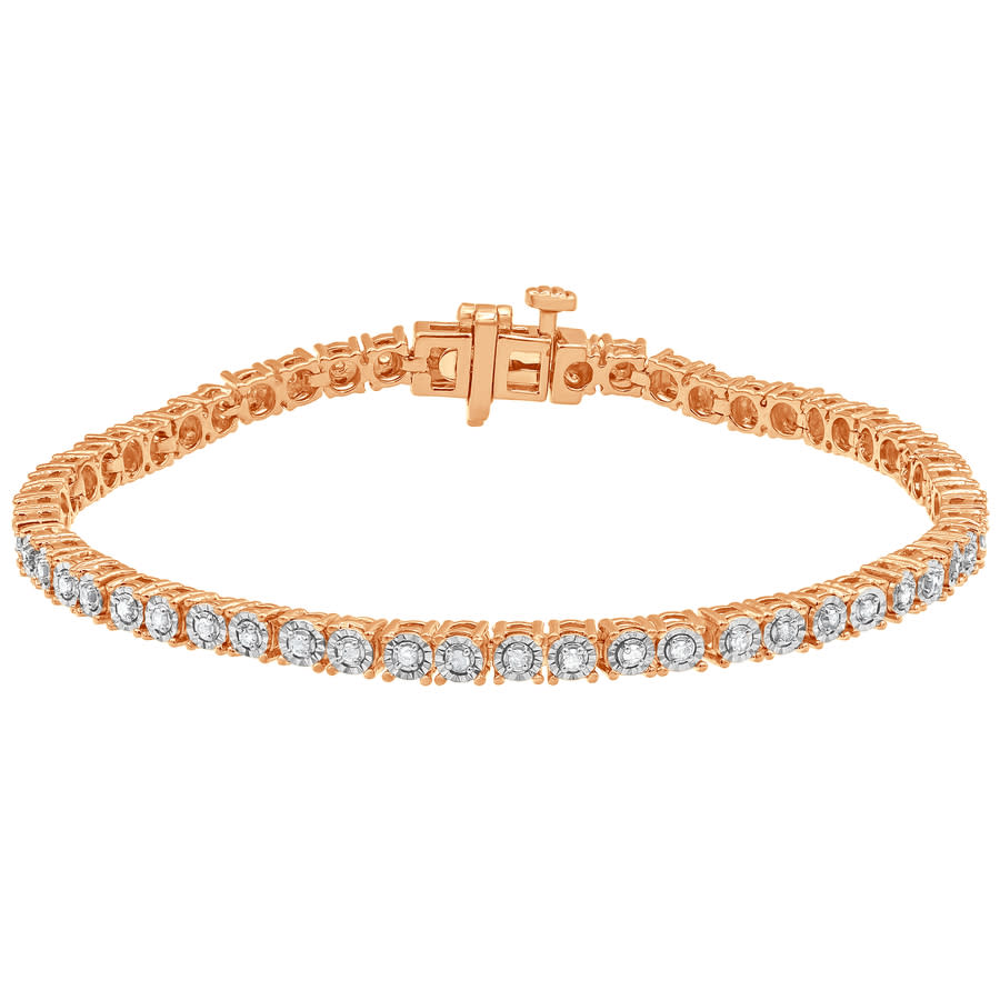 Diamondmuse Diamond Muse 1/2 Carat Diamond, Prong Set Rose Gold Rhodium ...