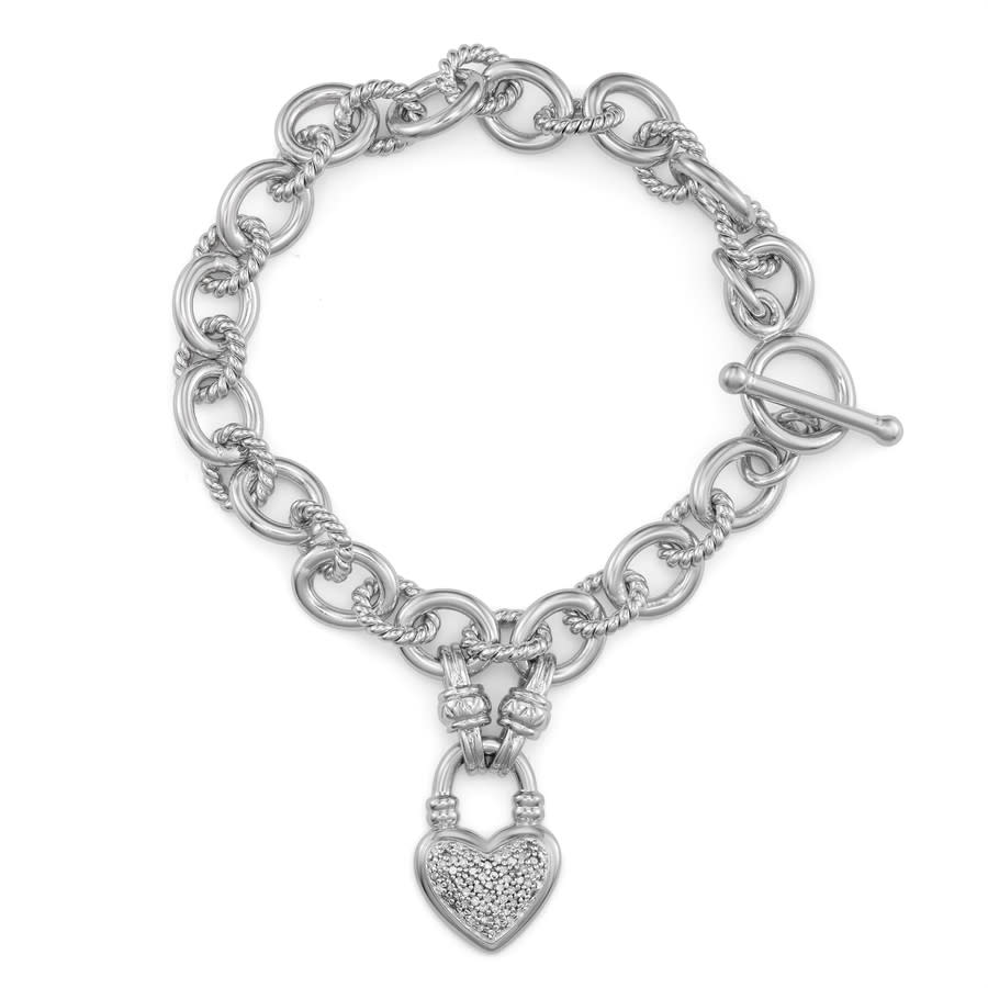 Diamondmuse Diamond Muse 1/4 Carat Diamond, Pave-Set Sterling Silver ...