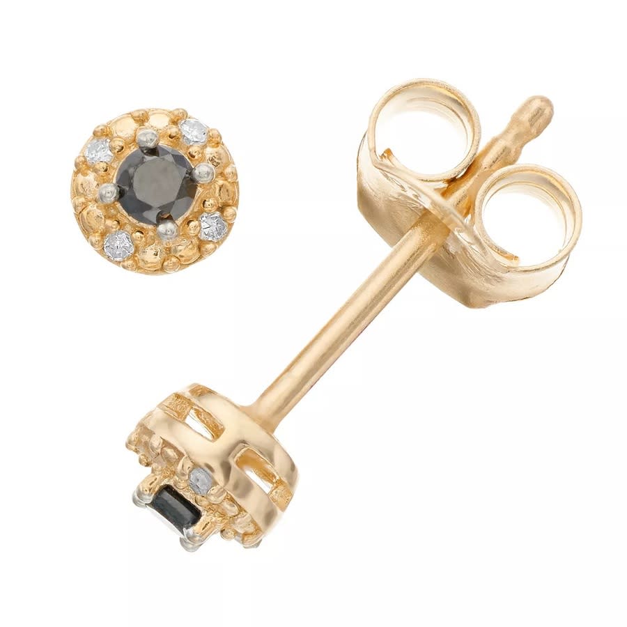 Diamondmuse Diamond Muse 0.10 cttw Yellow Gold Over Sterling Silver ...