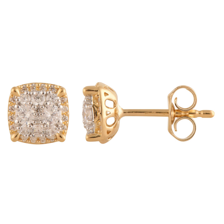 Diamondmuse Diamond Muse 0.50 cttw 14KT Gold Round Cut Diamond Cluster ...