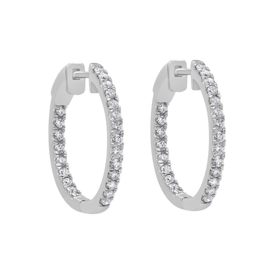 Diamondmuse Diamond Muse 0.50 cttw 14KT White Gold Inside Out Diamond ...