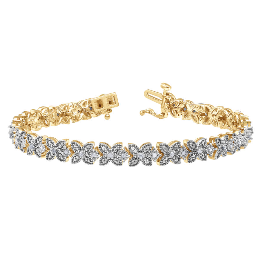 Diamondmuse Diamond Muse 0.50 cttw Yellow Gold Over Sterling Silver ...