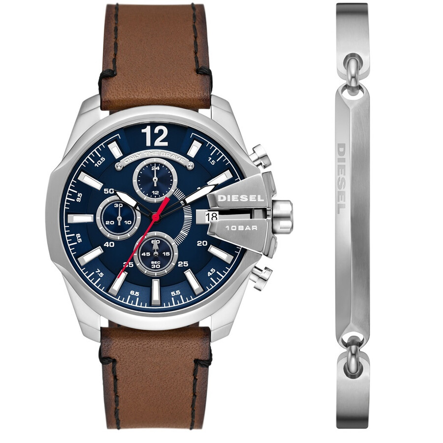 Diesel Baby Chief Chronograph Quartz Blue Dial Men's Watch DZ4601SET ...