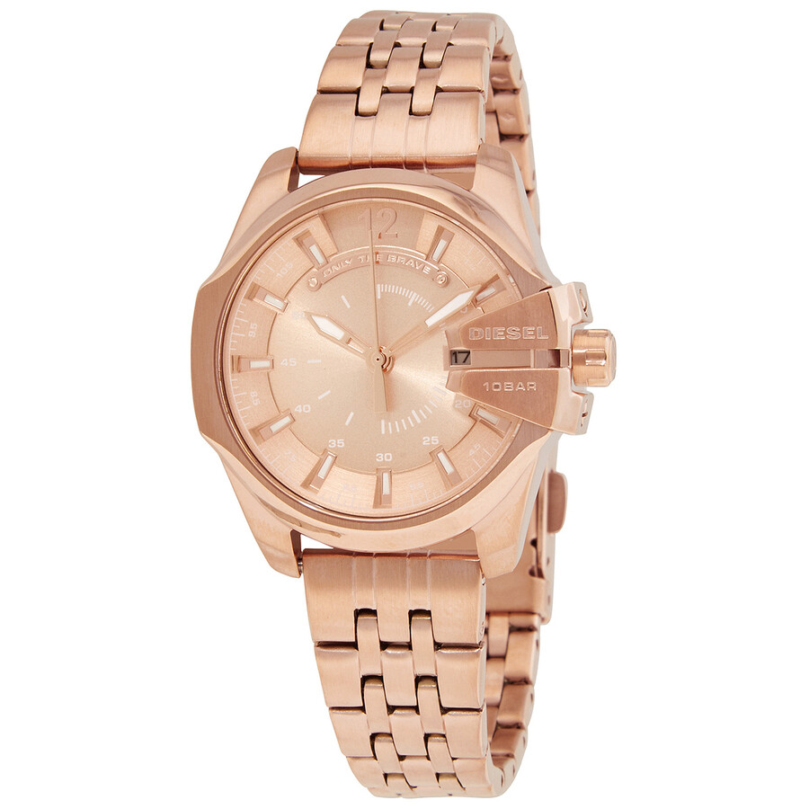 Diesel Baby Chief Quartz Rose Gold Dial Ladies Watch DZ5602 ...