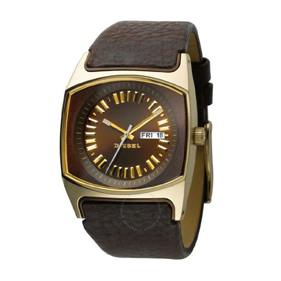 Diesel Brown Leather Men's Watch DZ5167 0698615044719 - Watches, Analog ...