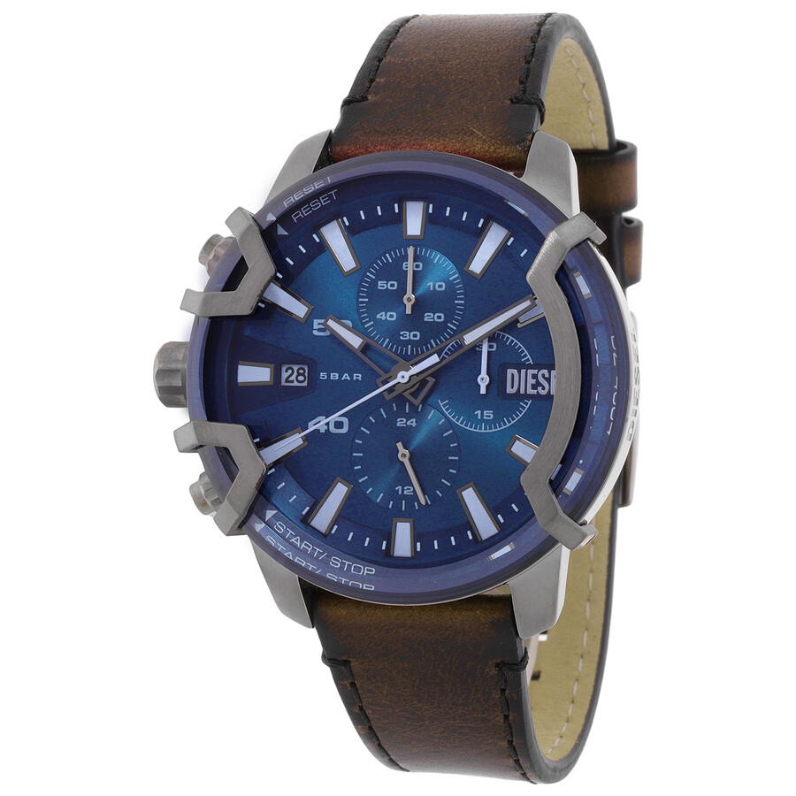 Diesel Griffed Chronograph Quartz Blue Dial Men's Watch DZ4604 ...