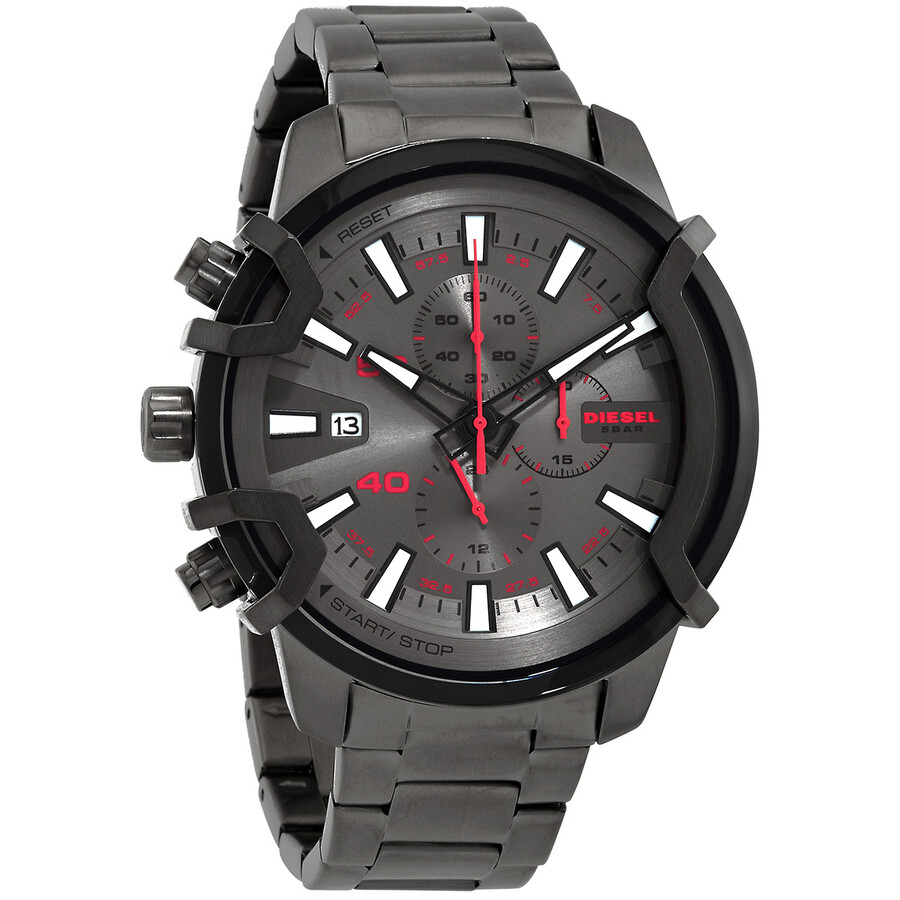Diesel Griffed Chronograph Quartz Grey Dial Men's Watch DZ4586 ...