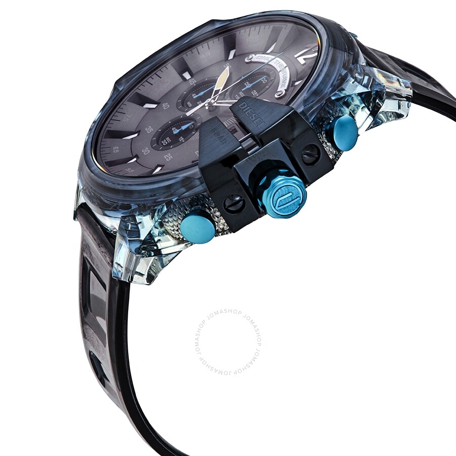 Diesel Mega Chief Chronograph Quartz Grey Dial Men's Watch DZ4487 ...