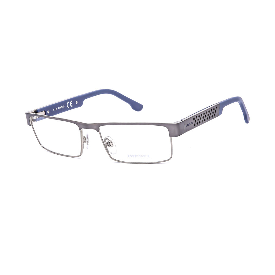 Diesel Men's Gunmetal Square Eyeglass Frames DL502000855 664689557158 ...