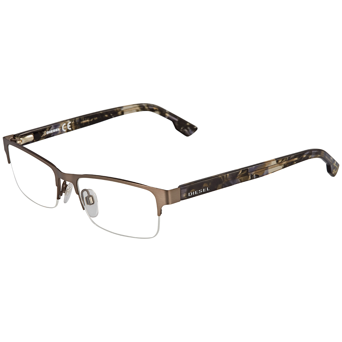 Diesel Men's Gunmetal Square Eyeglass Frames DL520200952 664689765508 ...