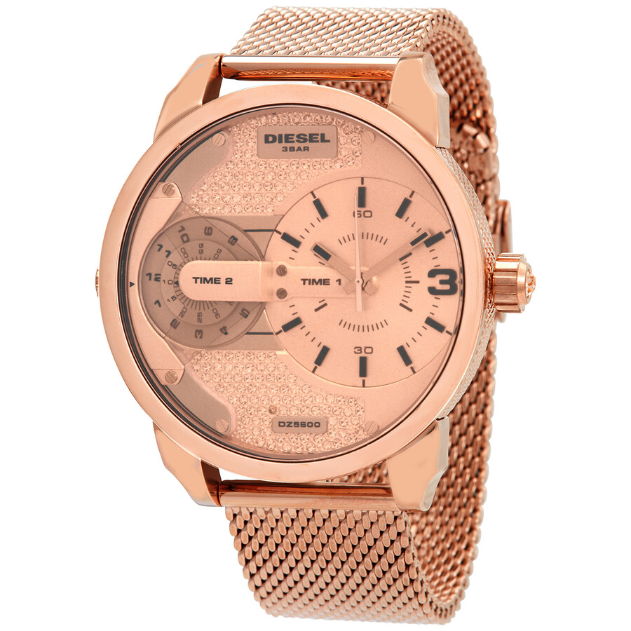 Diesel Mini Daddy Quartz Rose Dual Time Dial Men's Watch DZ5600 ...