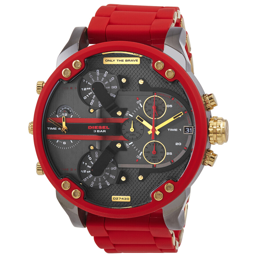 Diesel Mr Daddy 2.0 Two-Hand Red Stainless Steel Watch DZ7430 ...