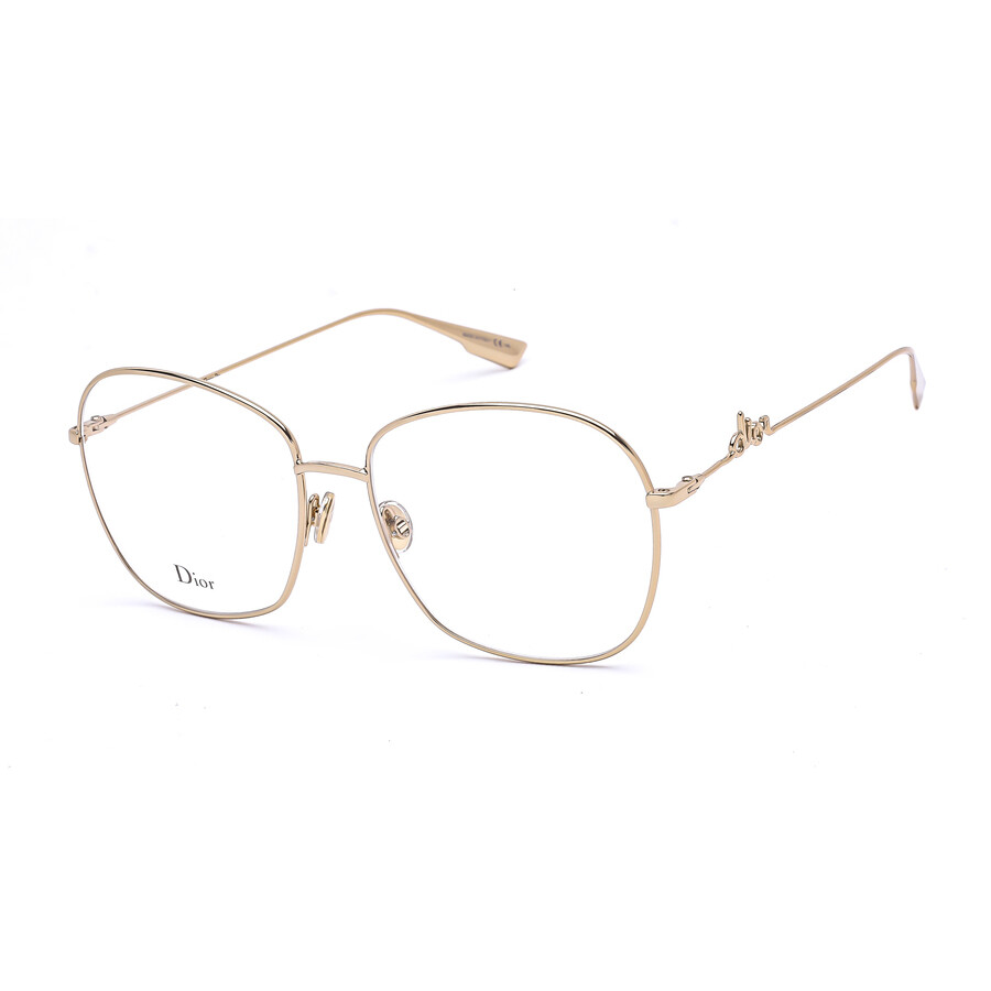 Dior Ladies Gold Tone Round Eyeglass Frames DIORSIGNATUREO3 0J5G 57 ...