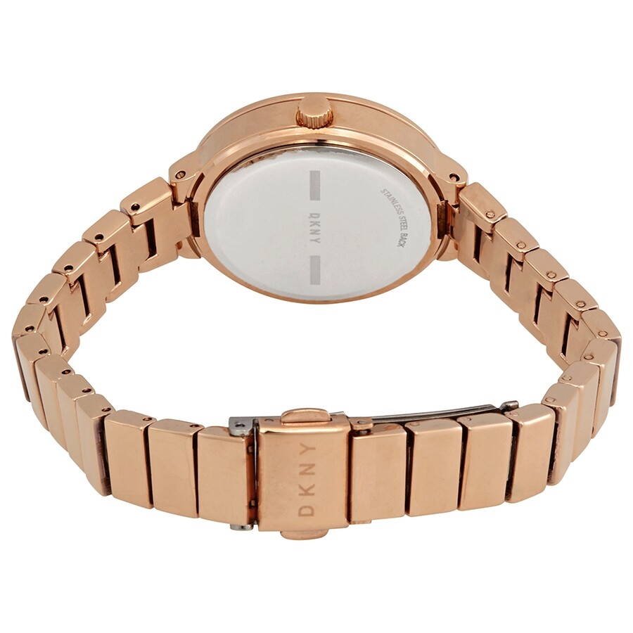 DKNY Astoria Quartz Silver Dial Rose Gold-tone Ladies Watch NY2695 ...