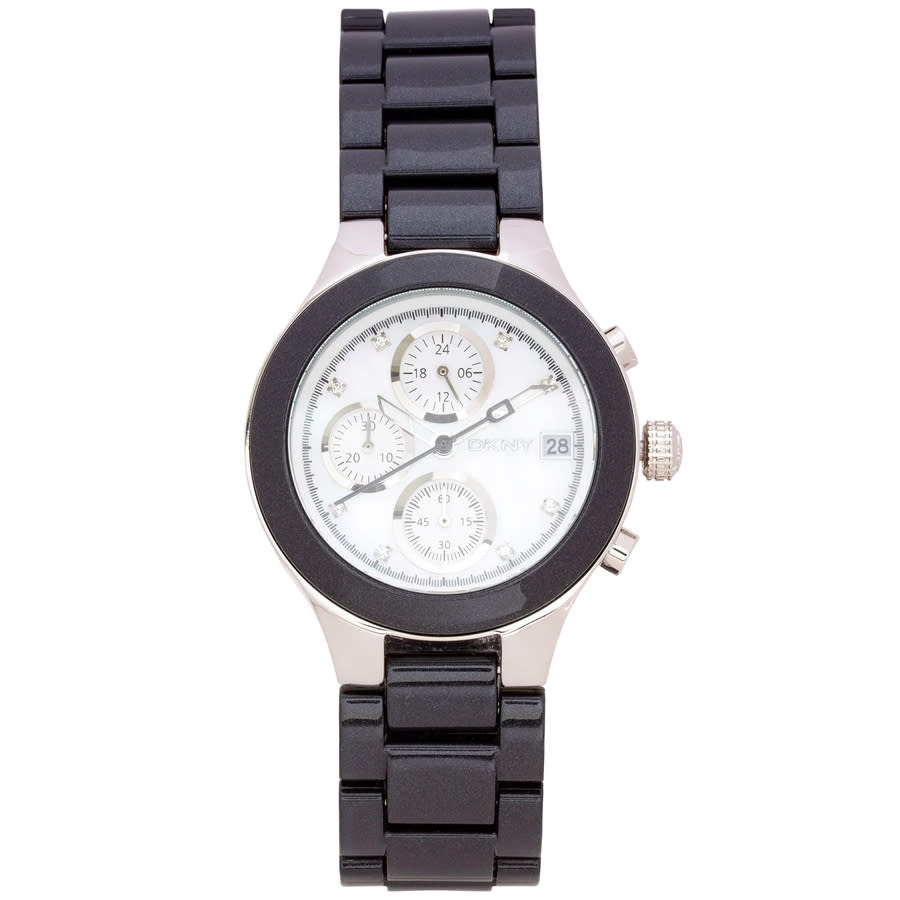 DKNY Plastic Chronograph Quartz White Dial Ladies Watch NY8064 ...
