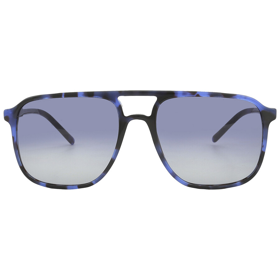 Dolce & Gabbana Light Gray Gradient Dark Blue Pilot Men's Sunglasses ...