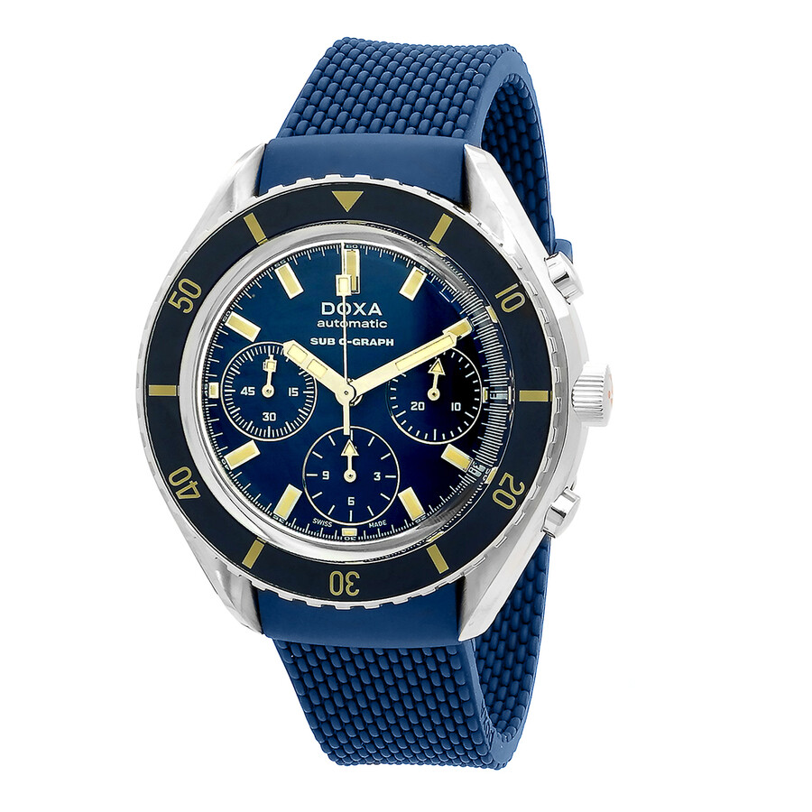Doxa Sub 200 C-Graph Caribbean Chronograph Automatic Blue Dial Men's ...