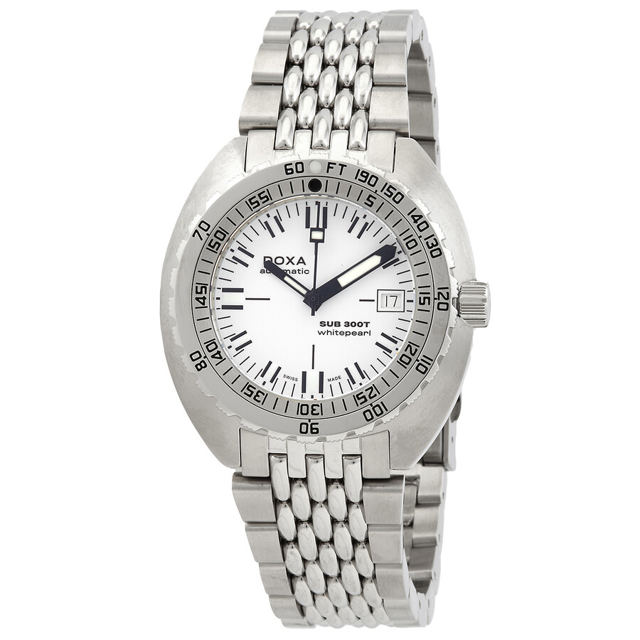 Doxa Sub 300T Whitepearl Automatic White Dial Men's Watch 840.10.011.10 ...