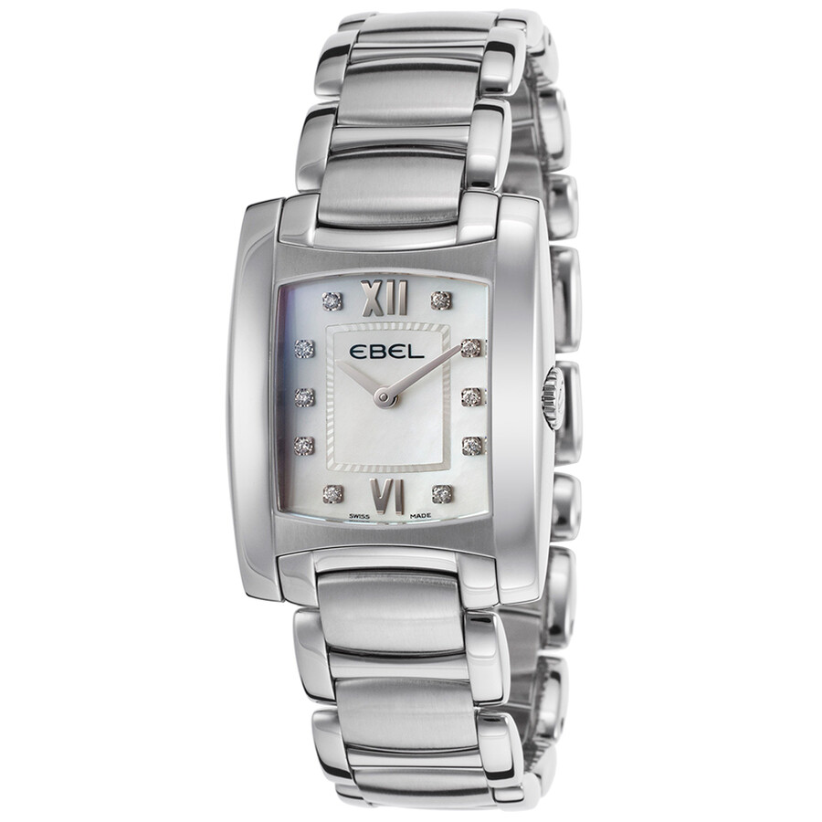 Ebel Brasilia Mother of Pearl Diamond Dial Ladies Watch 9256M32-98500 ...