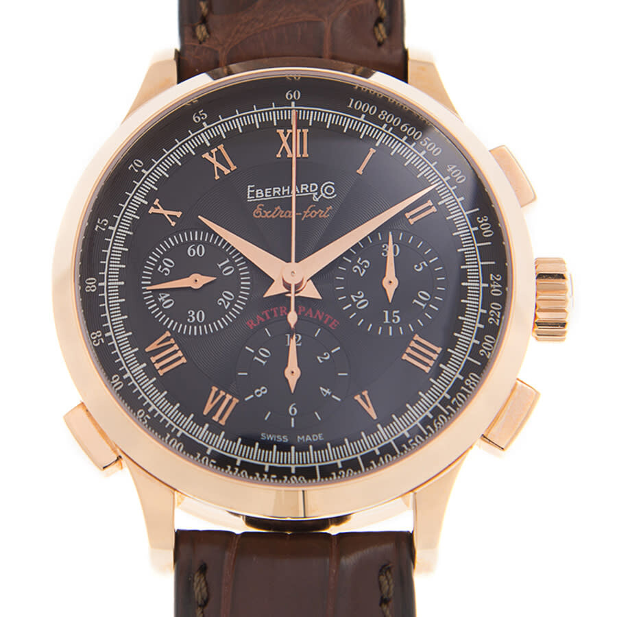 Eberhard And Co Rattrapante Chronograph Automatic Black Dial Men's ...
