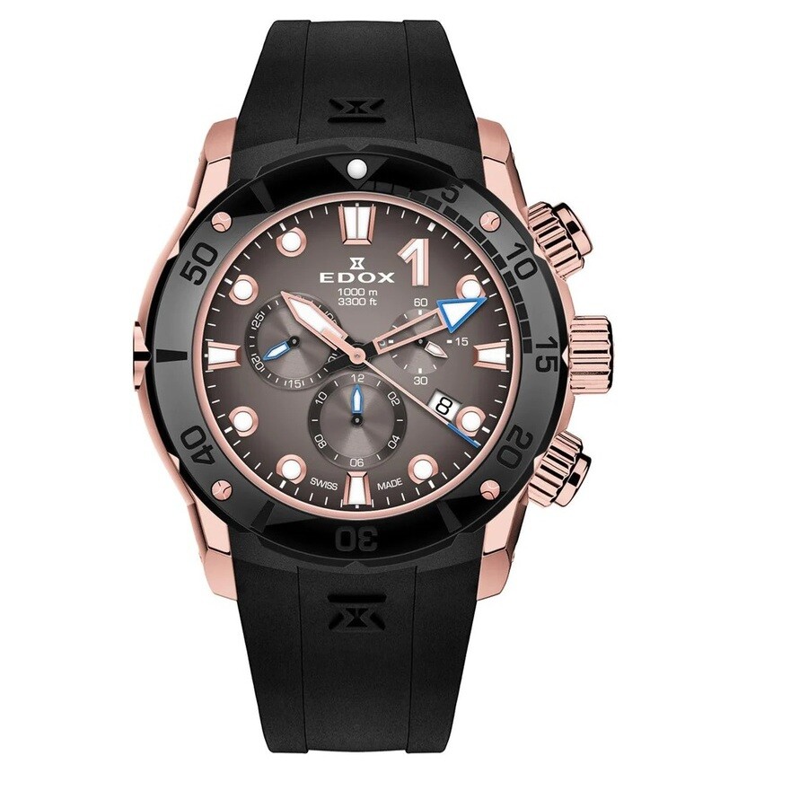 Edox CO-1 Chronograph Quartz Brown Dial Men's Watch 10242 TINRCA BRDR ...