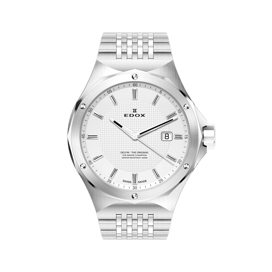 Edox Delfin Silver Dial Men's Watch 53005 3M AIN - Watches, Delfin ...
